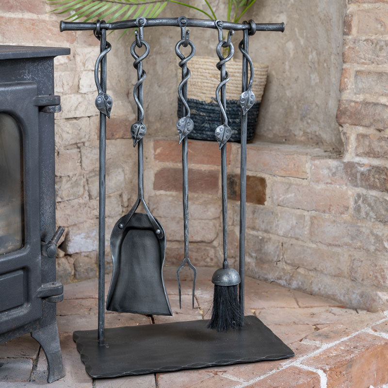 Hand Forged Leaf Fireside Companion Set – Forge & Foundry Limited