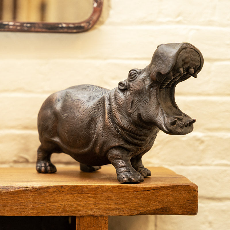 Cast Aluminium Hippo Sculpture – Forge & Foundry Limited