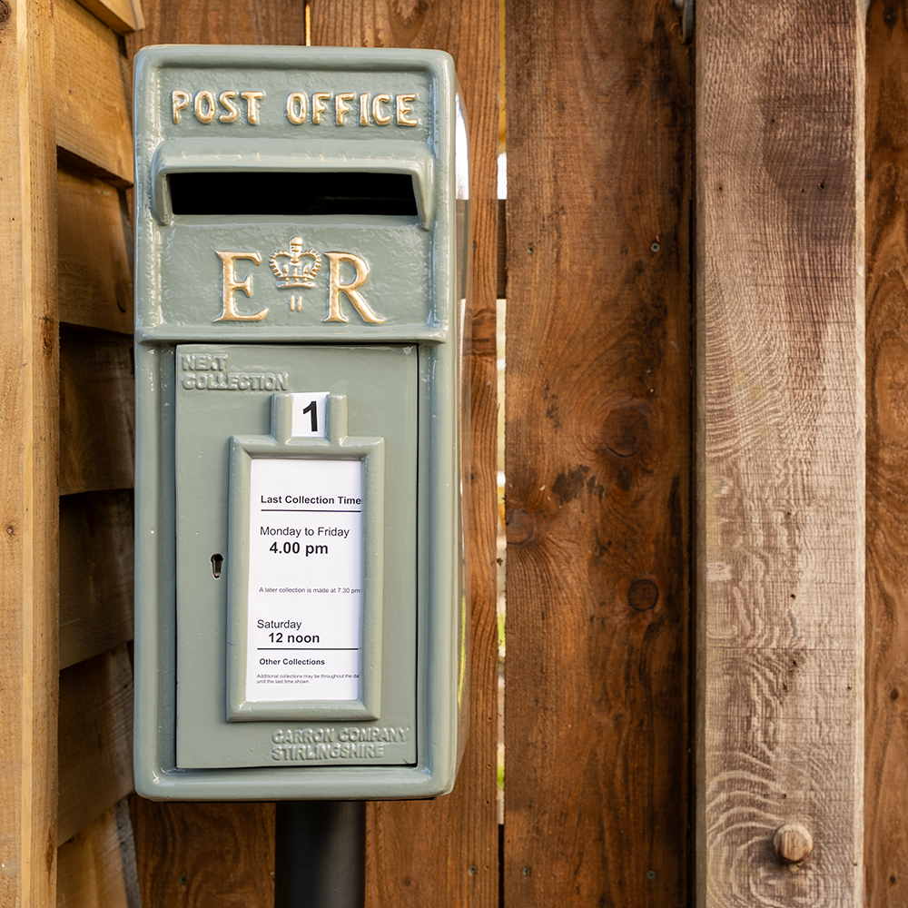 Elizabeth Regina French Grey ER Post Box – Forge & Foundry Limited