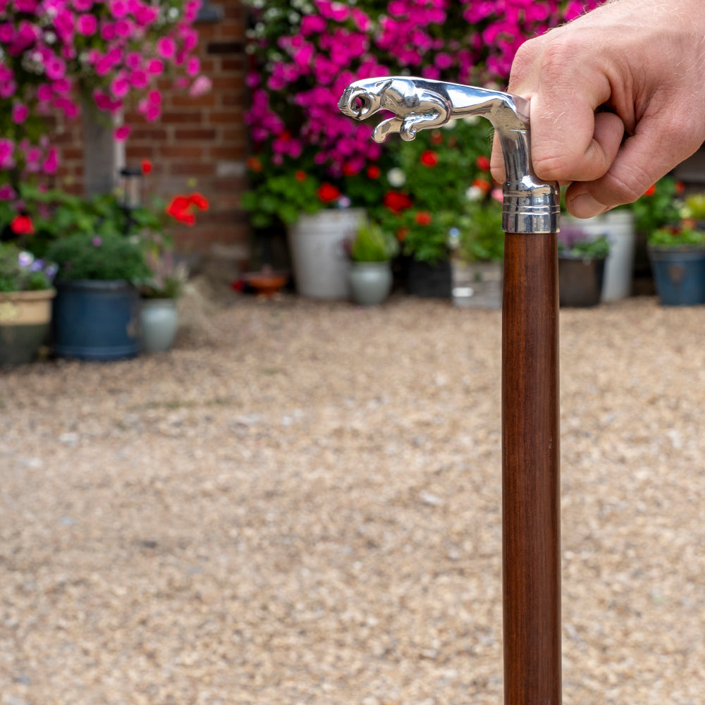 Jaguar Walking Stick | Leaping Jaguar Cane – Forge & Foundry Limited
