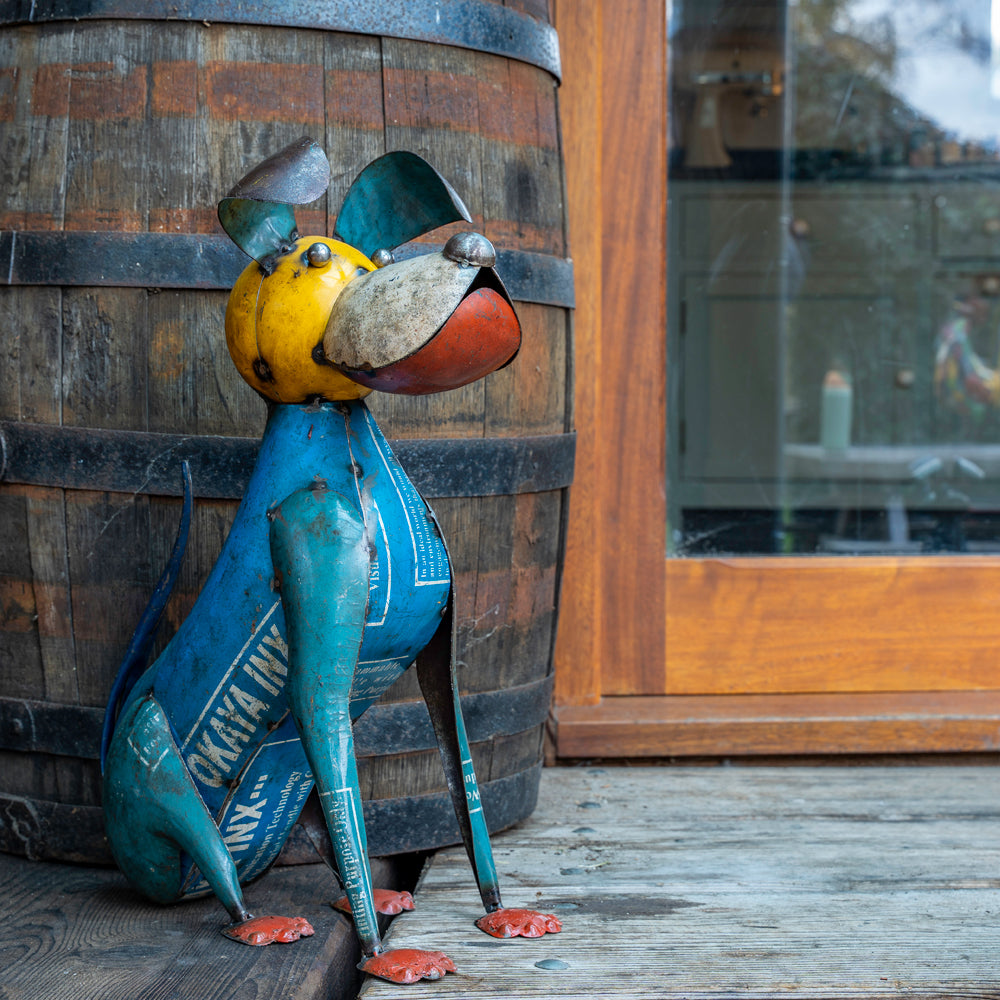 Large Vintage Style Sitting Metal Dog – Forge & Foundry Limited