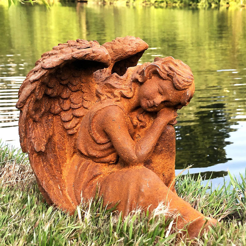 Decorative Sleeping Angel Garden Statue Forge And Foundry Limited