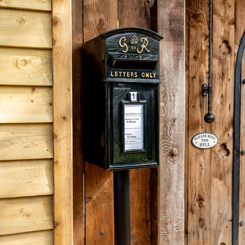 Black GR Post Box George Rex in Cast Iron – Forge & Foundry Limited