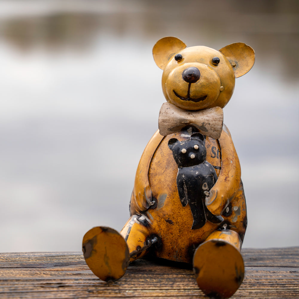 Upcycled Tin Bear Figure - Rustic Metal Home Decoration – Forge ...